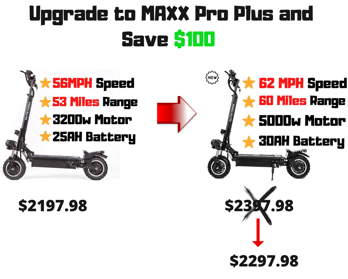 Upgrade MAXX Pro to MAXX Pro Plus and Save $100 – OutStorm Scooters